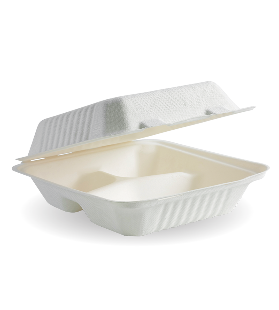 Sugarcane Compartmentalised Clamshells | Sydney Packaging