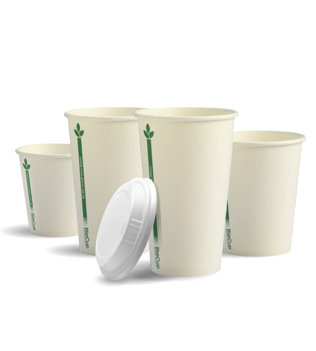 Single Wall White Green BioCup | Sydney Packaging